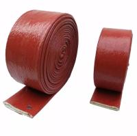 China Silicone Rubber Coated Fiberglass Cable Sleeve Thermal Protection Fire Sleeve for sale