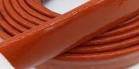 China Heat Insulation Heat Shield Fire Sleeve Silicone Coated Fiberglass for sale