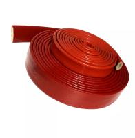 China Heat Insulation Silicone Coated Fiberglass Heat Shield Silicone Fire Sleeve for sale