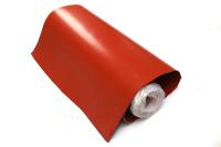 China Red Silicone Rubber Coated Fiberglass Fabric With Heat Resistance for sale