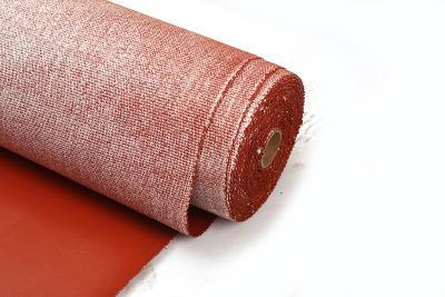 China 1.5mm Silicone Coated Fiberglass Cloth Fireproof Gasket For Steel Works for sale