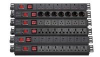 China 12-Outlet Rack Mount Power Strip PDU, Six Front & Six Rear Facing Outlets, 15A, 120V, 15FT Cord with Right-Angle Plug, Horizontal 1u Rack Mount for sale