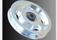 China Oxidation Treatment Polished 90mm Metal Gym Pulley Wheels for sale