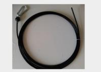 China Black Gym Wire Rope , Nylon Coated Steel Cable For Commercial Fitness Clubs for sale