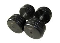 China Multi Layer Steel Gym Fitness Dumbbell Black / Silver Color Steel Dumbbell By CR Plating for sale