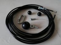 China Nylon Coated Gym Cable Wire Rope 1/4'' Outer Diameter For Commercial Fitness Clubs for sale