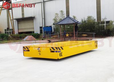 China 20t Steerable Motorized Trackless Transfer Cart On Cement Floor for sale