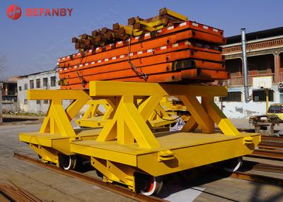 China 75t Steel Plate Transfer Electric Rail Flatbed Cart for sale
