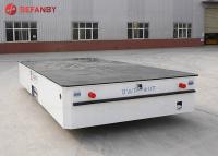 China Trackless Flatbed Motorized Battery Transfer Trolley for sale