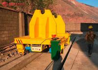China Heavy Load Explosion Proof Transfer Cart With Automatic Dumping Device for sale