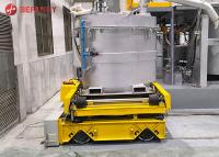 China 70T Load Capacity Battery Operated Transfer Cart with Roller Conveyor System for Factory Transport for sale