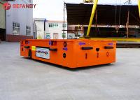 China Auto Precast Concrete Floor Industrial Trolley Cart , 1-500 Tons Turning Battery trackless Transfer Trolley for sale