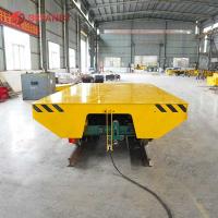 China Heavy Capacity Cable Reel Rail Electric Flat Cart for sale