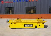 China Outdoor Material Handling Lifting Equipment , Yellow Heavy Load Rail Transfer Cart for sale