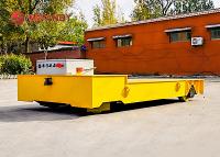 China Professional Battery Operated Trackless Transfer Cart With PU Wheels Hydraulic Lift and Remote Control for sale