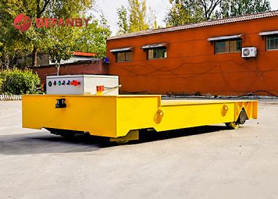 China Professional Battery Operated Trackless Transfer Cart With PU Wheels Hydraulic Lift and Remote Control for sale