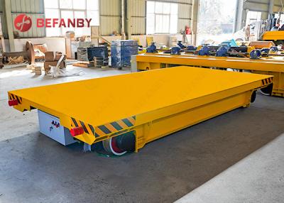 China Auto Precast Concrete Floor Industrial Trolley Cart , 1-500 Tons Turning Battery trackless Transfer Trolley for sale