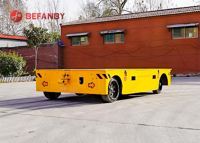 China 55T Heavy Capacity Trackless Transfer Cart with Rubber Wheel Design and Customized Car Size for Factory Use for sale