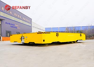 China 100 Ton Load Capacity Trackless Transfer Cart With PU Wheels and Battery Power for Heavy Material Handling for sale