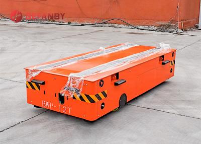 China 12 Ton Battery Powered Trackless Transfer Cart with Wireless Remote Control for Industrial Material Handling for sale