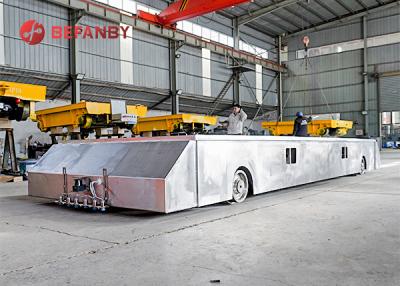 China Custom Extended Size Sliding Contact Line Powered Rail Transfer Cart With 1-100T Load Capacity for sale