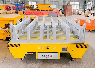 China Capacity 8T Mobile Reel Rail Transfer Cart With Support Frame for sale