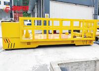 China 1-500 tons Production Line Transfer Electric Powered Trolley Cart , Steeable Battery Powered Cart With Safety Device for sale