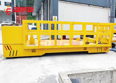 China 1-500 tons Production Line Transfer Electric Powered Trolley Cart , Steeable Battery Powered Cart With Safety Device for sale