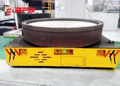 China Dead Man Stop Heavy Duty Material Handling Carts , Trackless Rail Transfer Car for sale