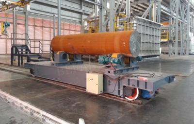 China Cable Drum Rail Transfer Cart , Power Electric Motorized Material Handling Carts for sale