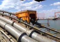 China Wagon On Tracks Motorized Industrial Carts , Rail Transfer Bogie With Slope for sale