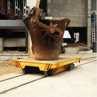 China Large Capacity Ladle Transfer Cart Bay To Bay Metal Slag Pot Trailer On Turning Rail for sale