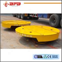 China Rotating Industrial Electric Turntable , Flat Q235 Material Moving Carts for sale