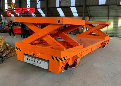 China Electrical Heavy Duty Hydraulic Rail Transfer Flatbed Cart for sale