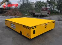 China Steering 10T Electric Trackless Transfer Cart On Workshop Floor for sale