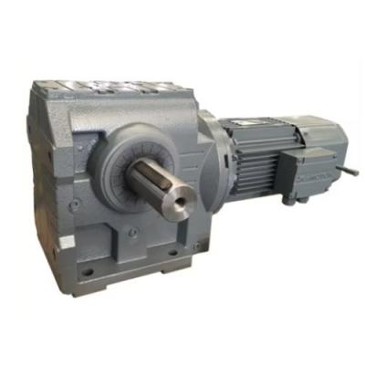 China S Series Helical-Worm Gearmotor with 94%~98% Efficiency HT250 High-Strength Cast Iron and 20CrMn Ti Worm Shaft for sale