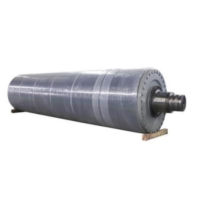 China Paper Machine Grooved Press Roll Rubber Coated for Dewatering Effect at 2000m/min Speed for sale