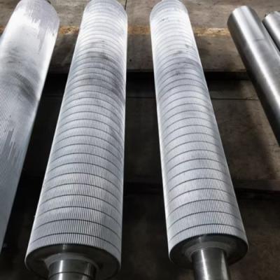 China Single Facer Corrugator Roll with Peripheral Heating HRC58 Hardness 48CrMo Alloy Steel and Micro Hardness HV900-1250 for sale