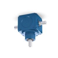 China L Series Spiral Bevel Angular Gearbox With Solid Shaft With Key for 90 Degree Angle Transmission and Custom Gear Ratios for sale