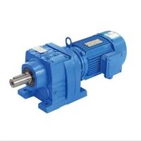 China Flange Mounted Bevel Helical Gearbox with Electric Motor for Industrial Machinery RF17~RF167 70~830 N*m 1.3~6.63 Gear Ratio for sale