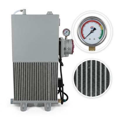 China CONCRETE MIXER COOLER IN 24L HYDRAULIC OIL COOLER WITH 12/24V FAN FOR CONSTRUCTION MACHINERY for sale