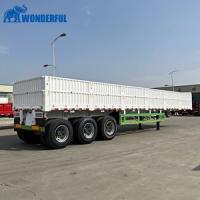 China 3 4 5 Axle Cargo Enclosed Plans Custom Hauling Walking Floor Lifted Trucks Shack Decking Fold Down Deck Panel Drop Side Wall Trailer for sale