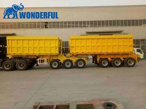China Customer Requirements Superlink 3 4 Axle Air Mechanical Suspension Heavy Duty Cargo Transport Hydraulic Truck Semi Trailer Drop Dump Dumper Side Tipper for sale