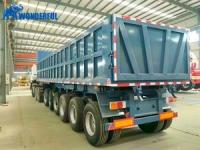 China New Dumpster Body Parts 3 Axle Hydraulic Quick and Easy Loading Versatile Hydraulic Dump Truck Tip Over Prevention Open Top Hydraulic Tipper for sale