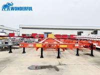 China Truck Carrier Axles Storage Box Intermodal Skeleton Compass Hitch Loading Shipping Ocean Container Technicians Chassis Semi Trailer for sale