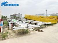 China Cheap Price Customer Requirements 2 3 4 Axles Mechanical Suspension Heavy Duty Transport 20feet 40FT 45FT Container Truck Skeletal Chassis Skeleton Semi Trailer for sale