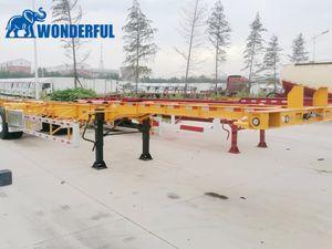 China 2 3 4 Axles Air Suspension High Strength Q345 T700 Heavy Duty Transport 20foot 40FT 45FT Container Truck Skeletal Chassis Skeleton Semi Trailer for sale