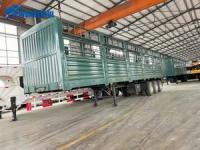 China High Performance Manufacturer Tri-Axle Large Capacity Heavy Duty Side Wall Stake Dimension Hauling Bulk Cargo Transporting Fence Semi Trailer for sale