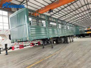 China High Performance Manufacturer Tri-Axle Large Capacity Heavy Duty Side Wall Stake Dimension Hauling Bulk Cargo Transporting Fence Semi Trailer for sale