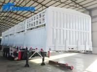 China Tri-Axle 40FT 40ton Wide Board Bracket Kit Flatbed Barrier Invisible Barbed Wire Bulk Cargo Type Fender Wall Framing Delivery Fence Transport Semi Truck Trailer for sale